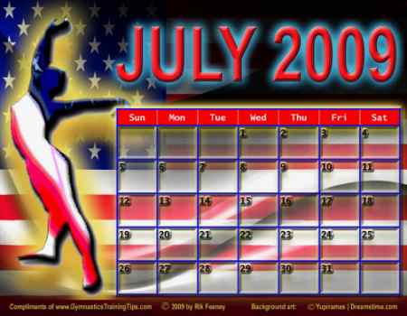 July-calendar – Gymnastics Coaching.com